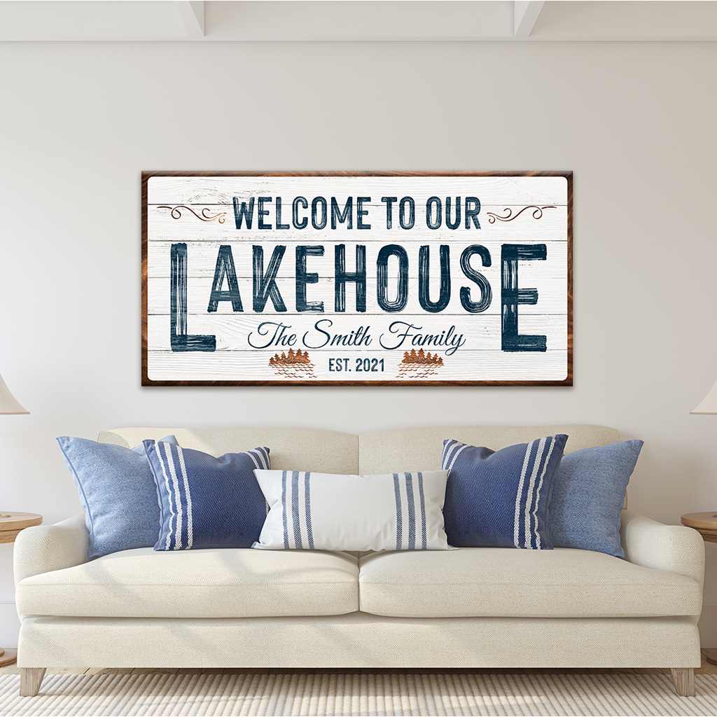 Welcome To Our Lakehouse Sign – Onassis Krown