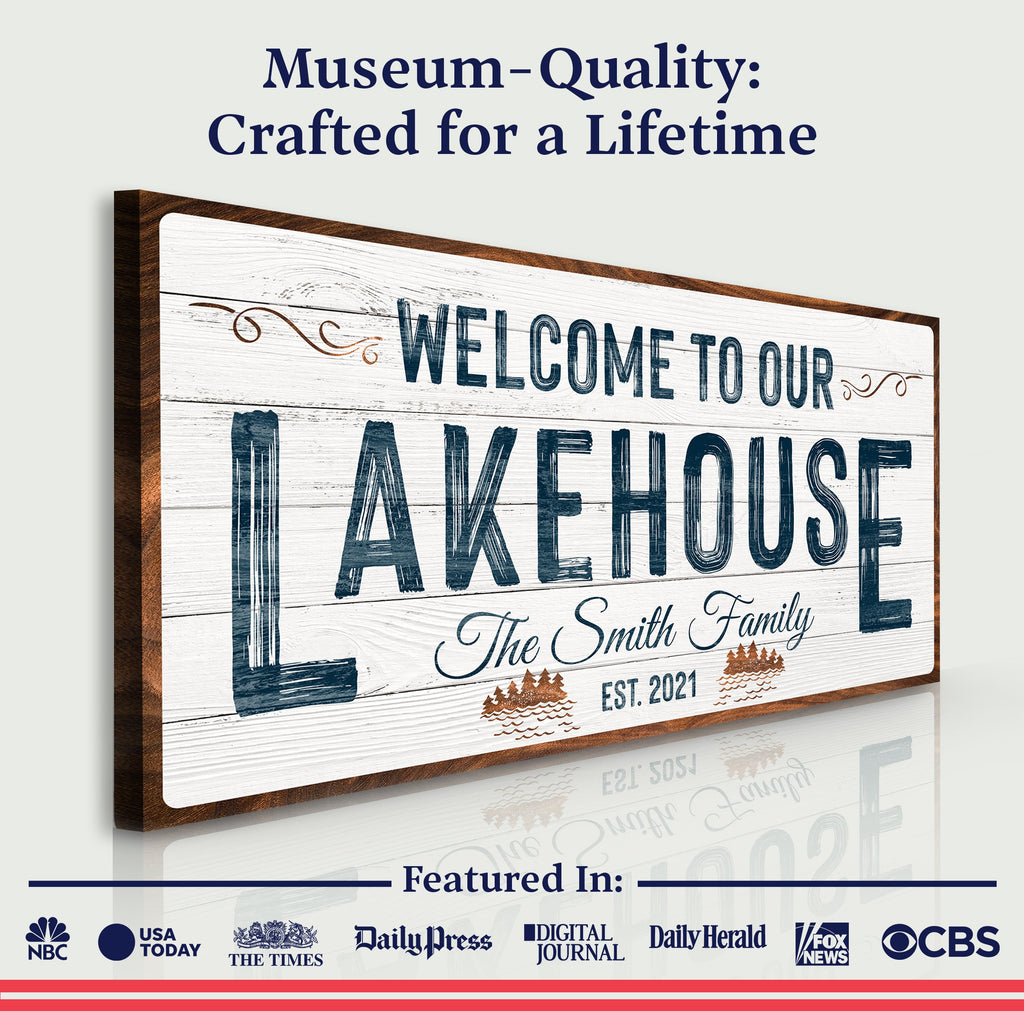 Welcome To Our Lakehouse Sign – Onassis Krown