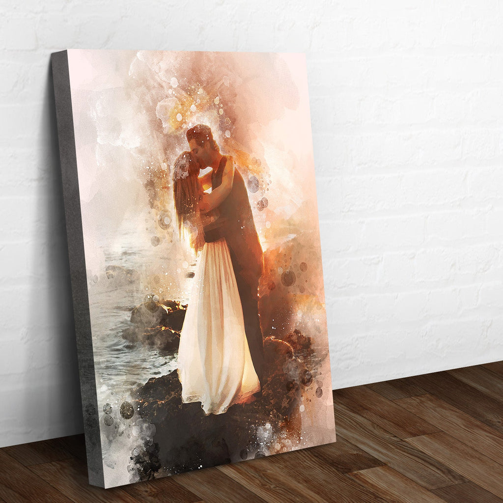 Couple Watercolor Portrait Sign – Onassis Krown