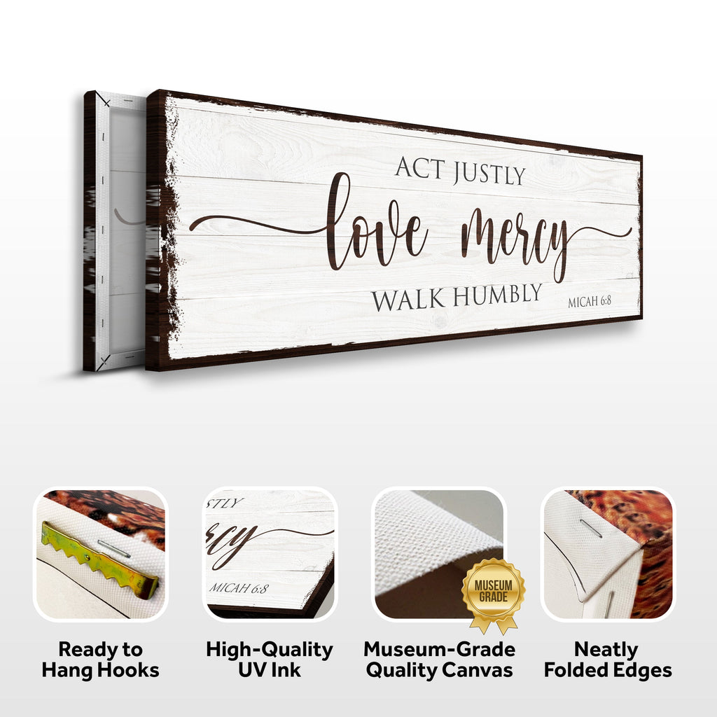 Act Justly Love Mercy Walk Humbly Faith Sign II – Onassis Krown